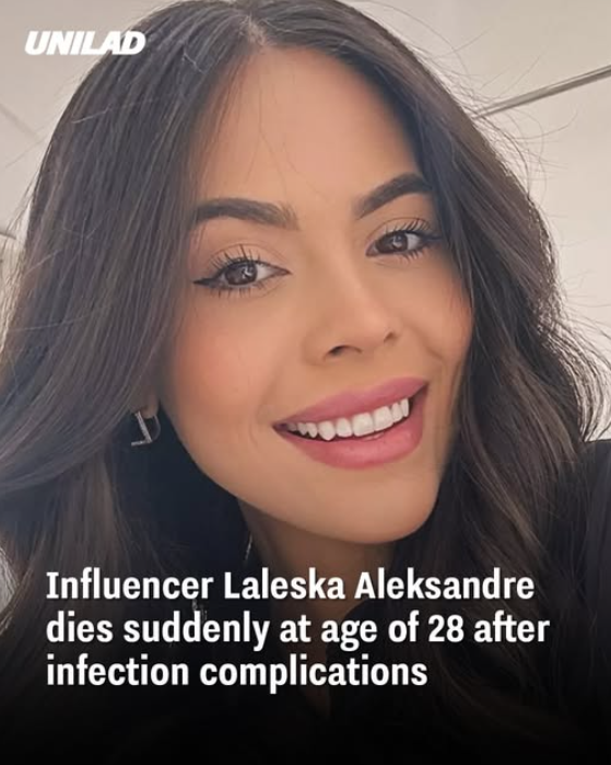 Influencer Laleska Aleksandre dies suddenly age of 28 after infection ...