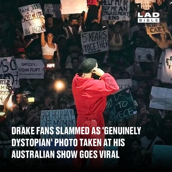 Drake fans slammed as 'genuinely dystopian' photo taken at his ...